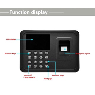 A6 Biometrics USB Biometic Office Fingerprint Attendance Check Time ...