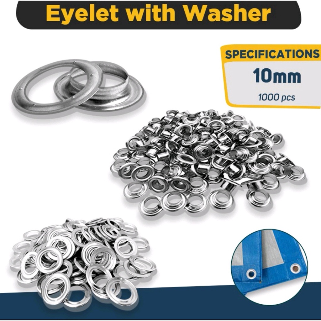Eyelet Single and Partner 10MM and 12MM (1000pcs per pack) | Shopee ...