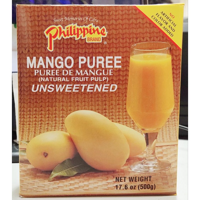 PHIL BRAND MANGO PUREE UNSWEETENED 500G | Shopee Philippines