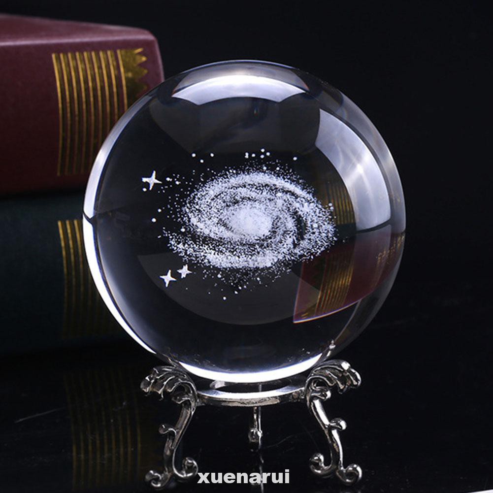 60mm 3d milky way clear glass solar system crystal ball base 2019 | BeeCost