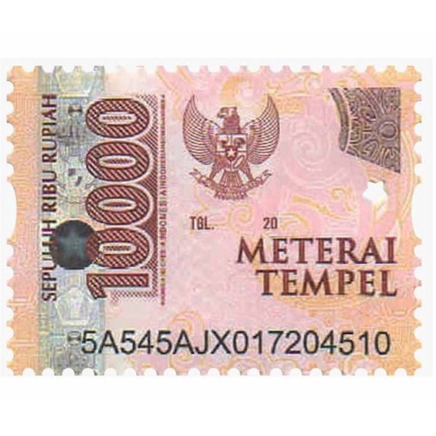 Materai 10000 Indonesia Stamp Original 1pc | Shopee Philippines