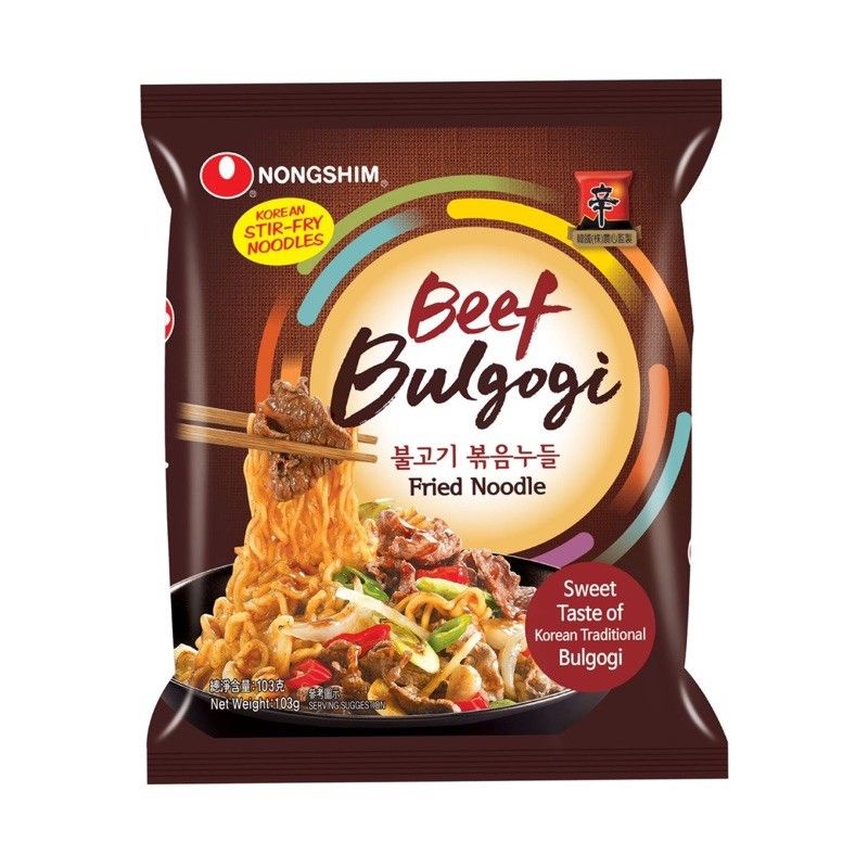 Beef Bulgogi Flavor Korean Instant Noodles 103g | Shopee Philippines