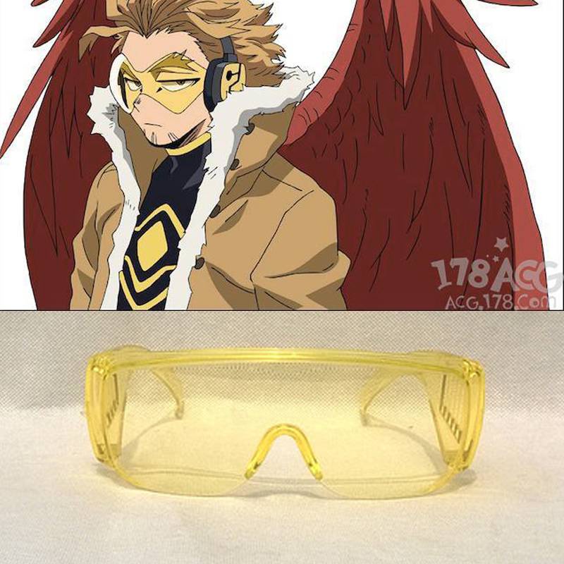 My Hero Academia Hawks Cosplay Yellow Eyeglasses Goggles Halloween ...