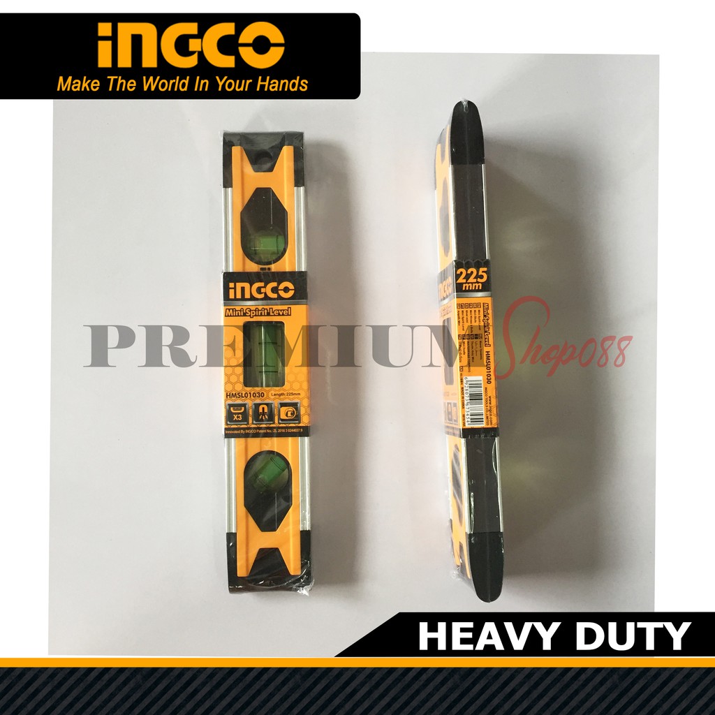 Ingco Magnetic Mini Bar Spirit Level 3 Vials Torpedo Magnet Base ...