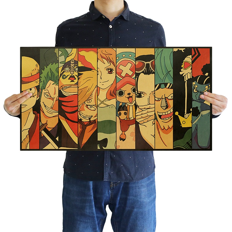 Classic Anime One Piece Protagonist Portrait Collection Poster Kraft ...