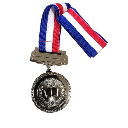 10PES PER ORDER. Dep-Ed 3.5CMS Silver /Bronze . Medals Book And Torch ...