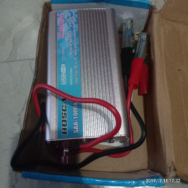 BOSCA 1000W 12V DCTo220-230V AC Car SolarPower Inverter SAA-1000AF ...
