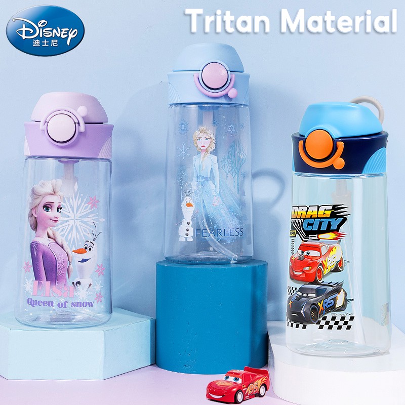 Kids Water Bottle 470ml BPA-Free Plastic Tritan Thick Rubber Spout Leakproof Frozen Elsa ...
