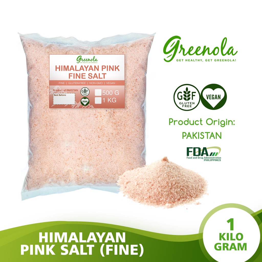 Greenola Fine Grind Himalayan Pink Salt (Wholesale) 500G 1 Kg | Shopee ...