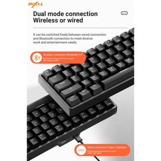 GSE PXN-K30 Gaming Keyboard Metal Mechanical Feel Wireless Bluetooth ...