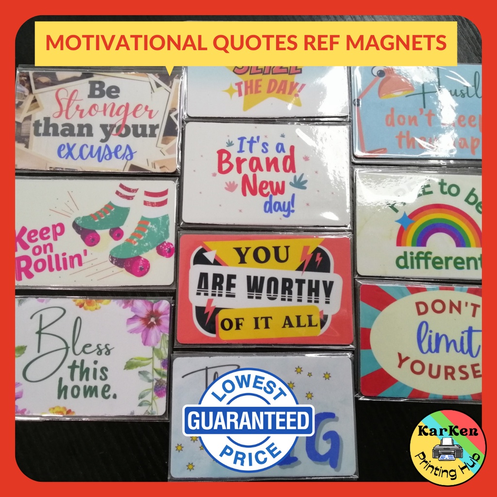 MOTIVATIONAL QUOTES Ref Magnet for Gift giving/Raffle/Giveaways ...