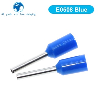 100pcs E0508 E2508 Tubular Wire Cold Pressure Connector Electrical ...