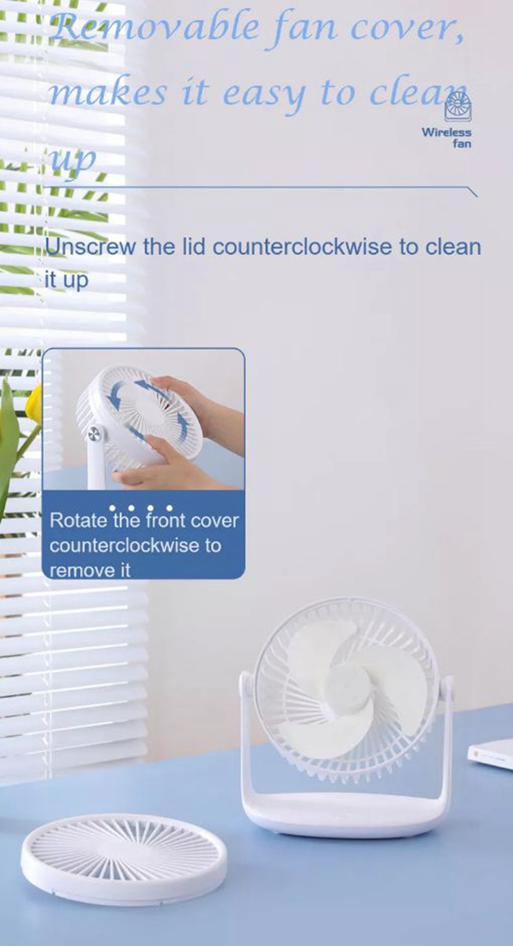 Yoobao F2 Pro Strong Wind Rechargeable Desktop Mini Fan 10000mAh ...