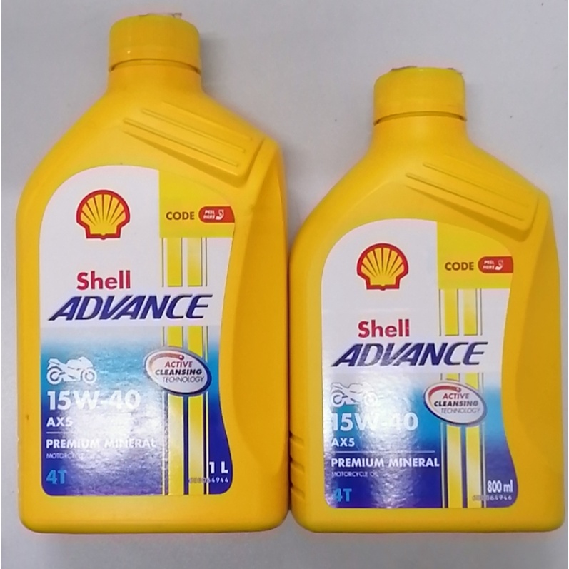 Shell ADVANCE AX5 15W-40 1L (403-001)/800ml(403-008) | Shopee Philippines