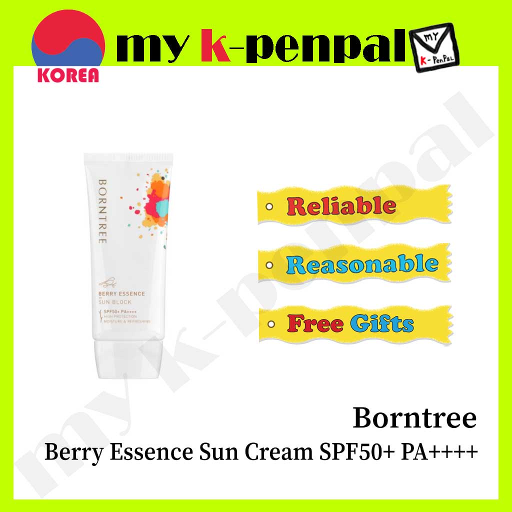 [borntree] Berry Essence Sun Cream SPF50+ PA++++ 50ml 1EA / Sunscreen ...