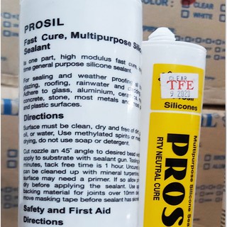 Prosil Multi-Purpose Silicone Sealant Neutral Cure White Clear Black ...