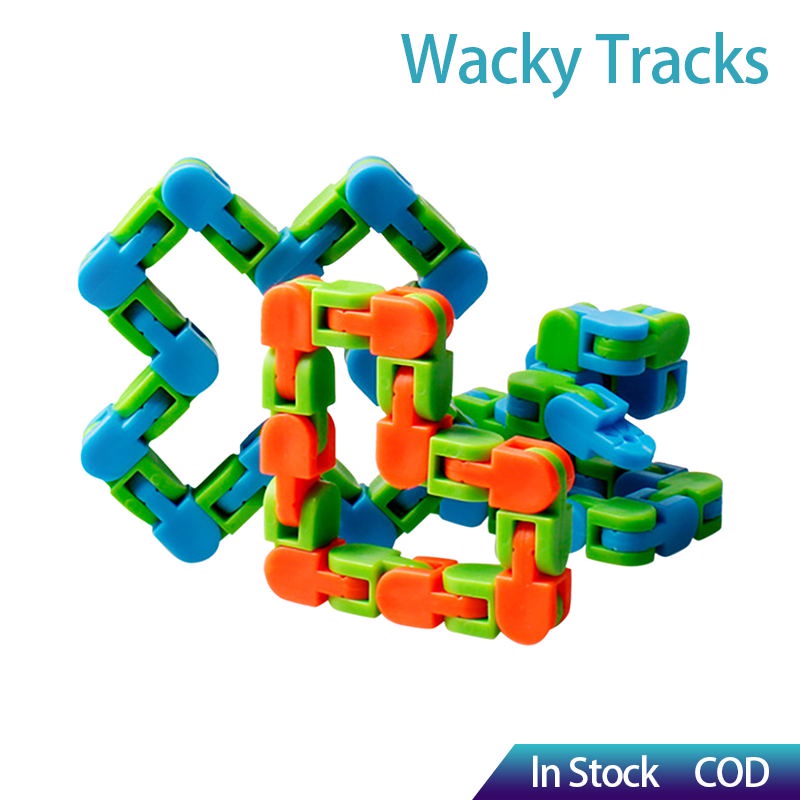 Wacky Tracks Snap And Click Fidget Toys Colorful Puzzle Sensory Kids ...