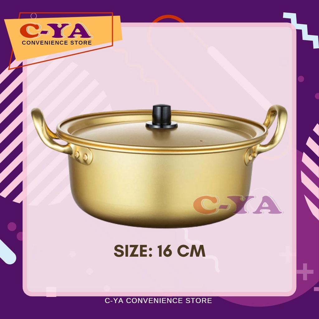CHEFRING KOREAN NOODLE GOLD ALUMINIUM POT 16cm | Shopee Philippines