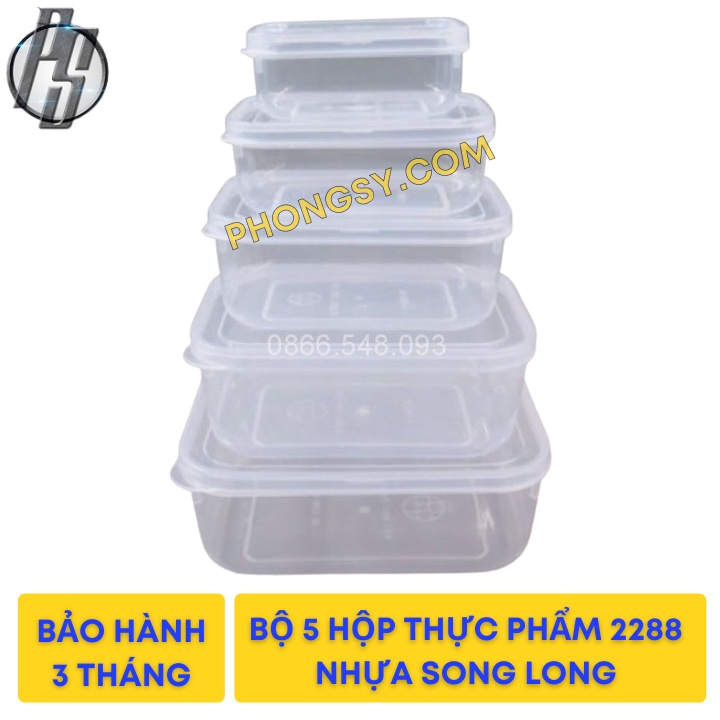 Combo 5 Plastic Food Boxes 2288 | Shopee Philippines
