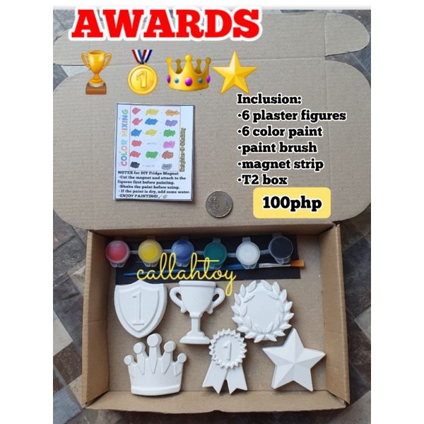 Paint your own AWARDS plaster art figure set (DIY Ref Magnet) | Shopee ...