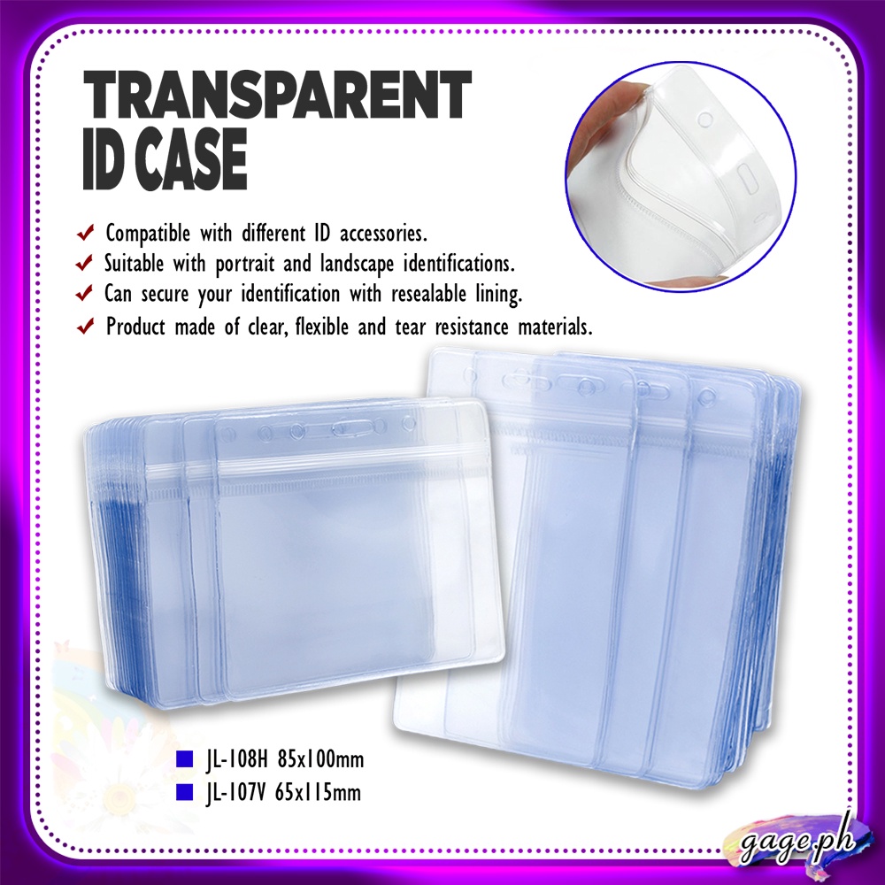Plastic ID Case Transparent Waterproof (10-50 pcs per pack) | Shopee ...