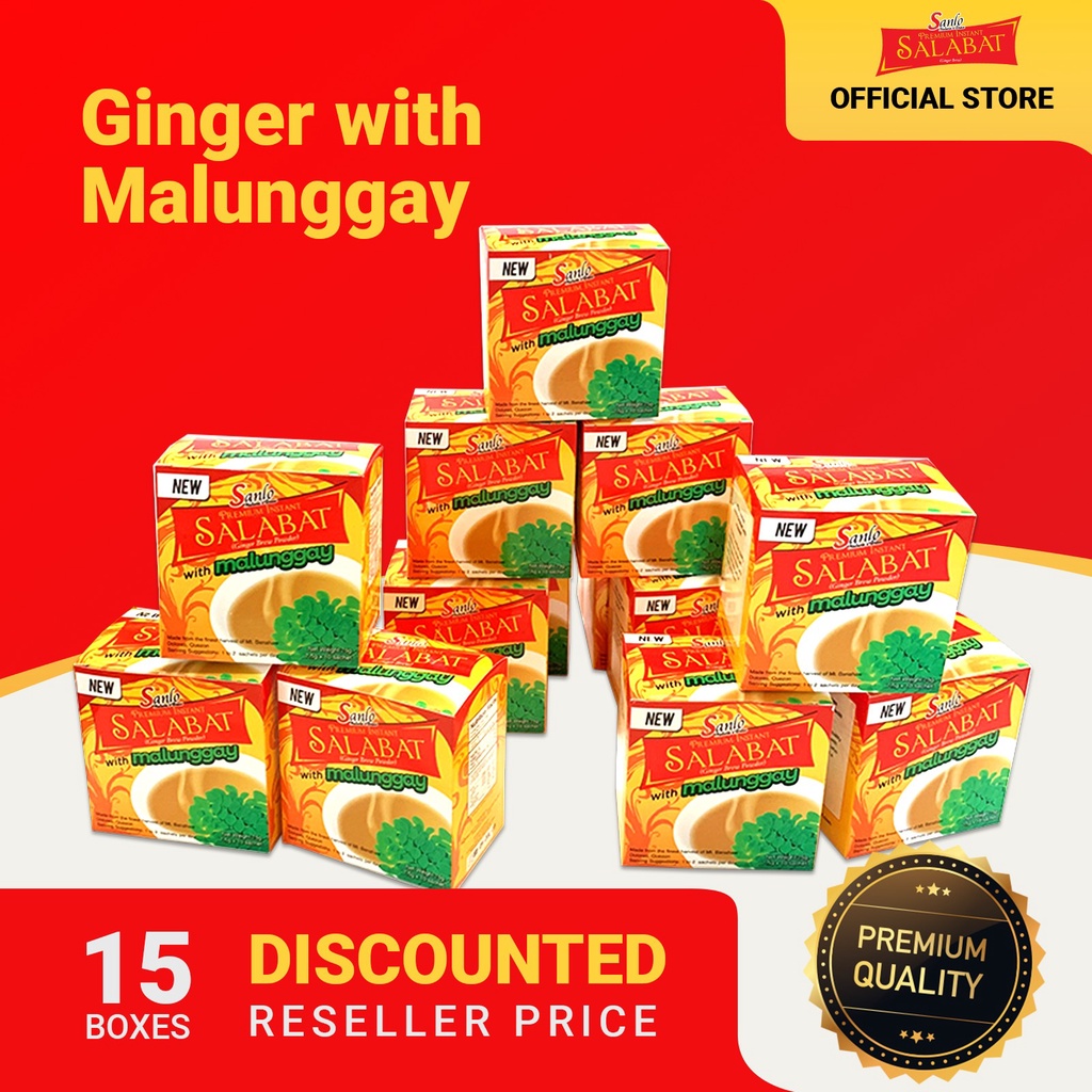 Sanlo Salabat Premium Instant Ginger Tea - MALUNGGAY (Bundle of 15 ...