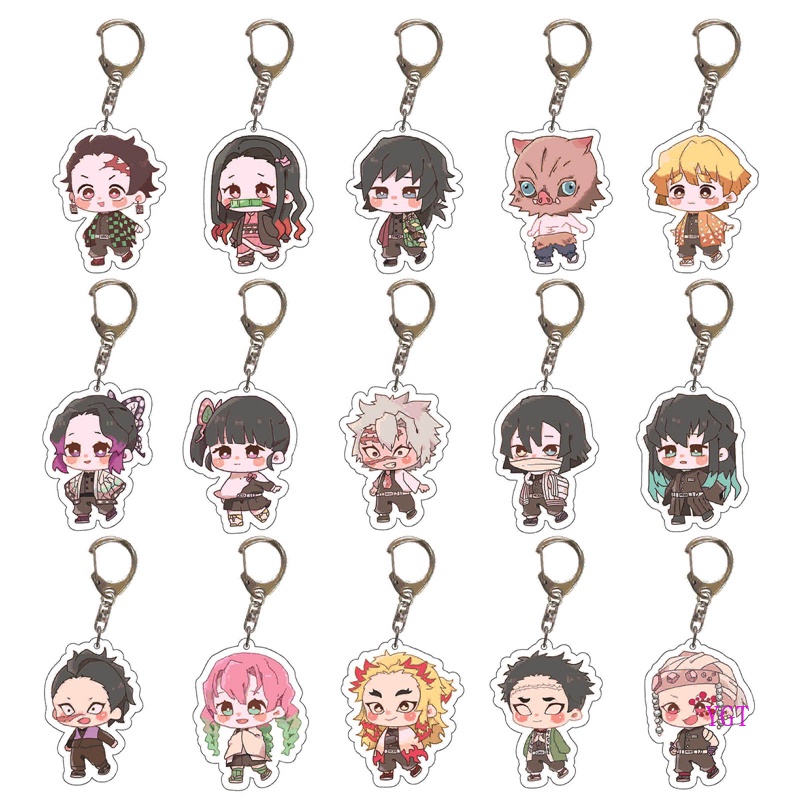 YGT Anime Demon Slayer Cosplay Keychain Kokushibo Doma Enmu Akaza ...
