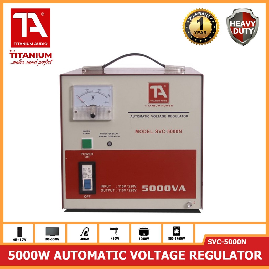 TITANIUM AUDIO SVC-5000N 5000VA AVR / TITANIUM POWER SVC-5000N AVR ...