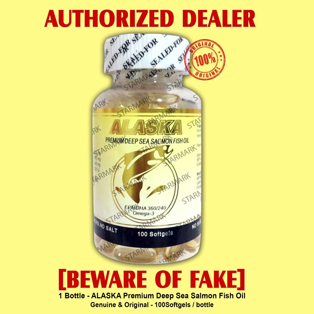 Alaska Premium Deep Sea Salmon Fish Oil with Omega-3 Alaska Fish Oil ...