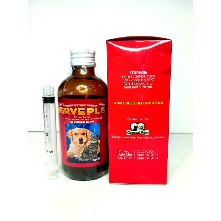[VET SUPPORT] 1box 100ml Nerve Plex Vitamin Supplement For Dog&Cat ...