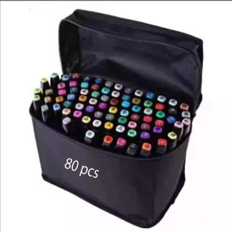80pcs Touch Marker Pen with Handle Bag. | Shopee Philippines