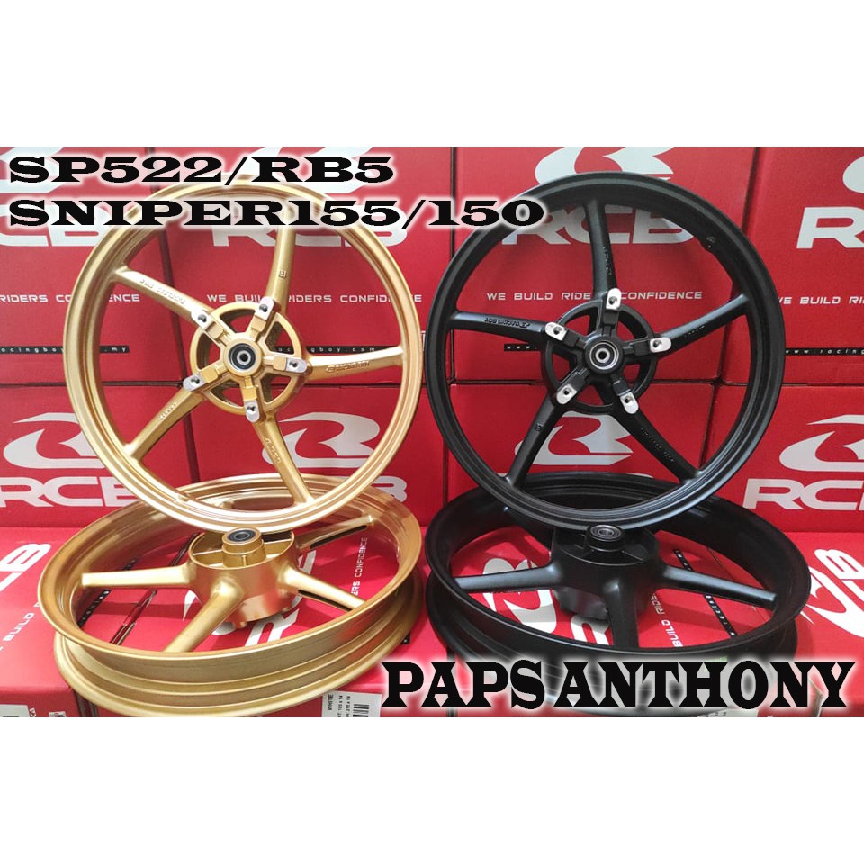 RCB MAGS RB5 (5SPOKES) SP522 SNIPER150/SNIPER155 PLUG AND PLAY SUPER ...