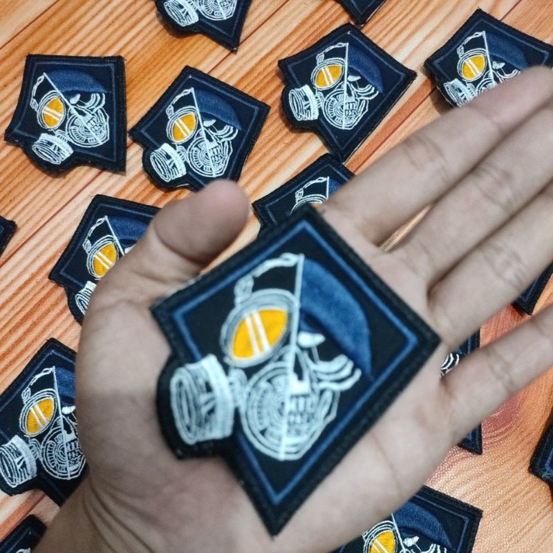 Brimob Skull Beret Embroidery patch | Shopee Philippines