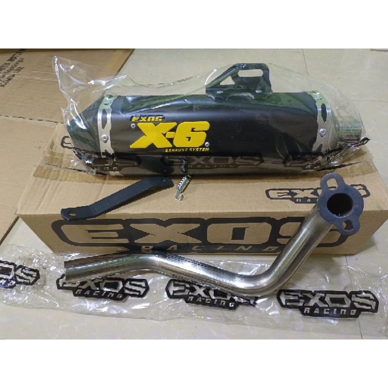 EXOS X6 Pipe w/ Silencer for Honda Beat fi v2 v1 / Beat Carb ,ZoomerX ...