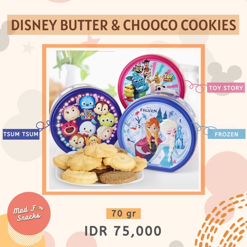 Disney Butter & Chocolate Cookies (Frozen / Cinderella / Toy Story ...