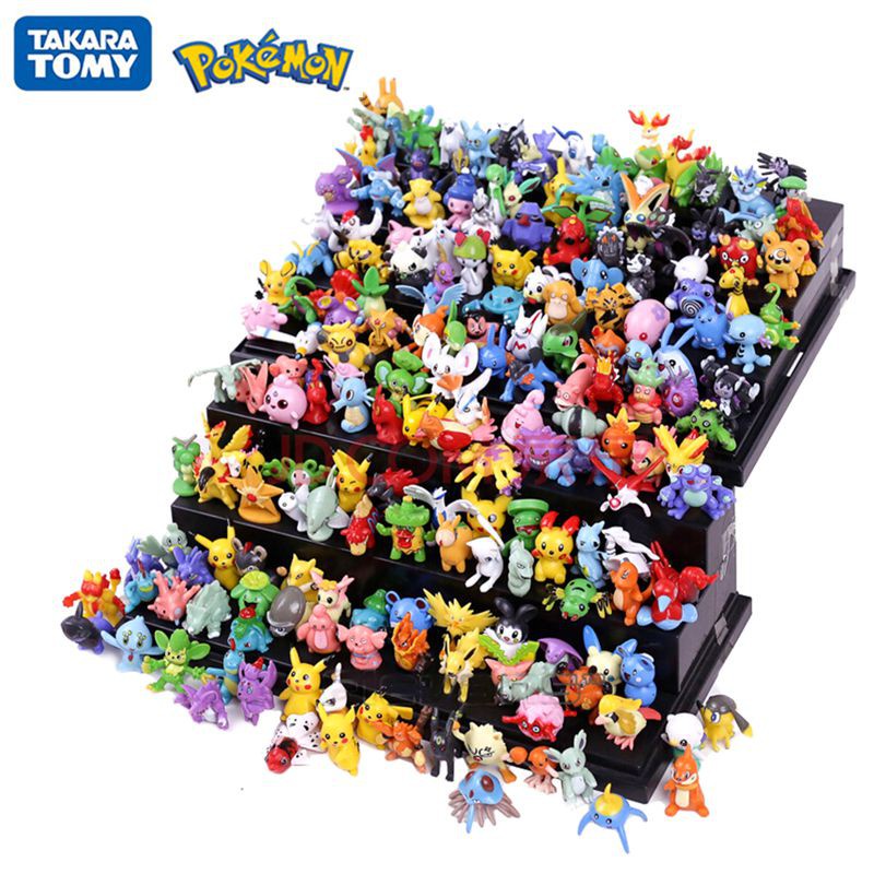 24Pcs/Set Tomy Pokemon Figures Model Collection 2-3cm Pokémon Pikachu ...