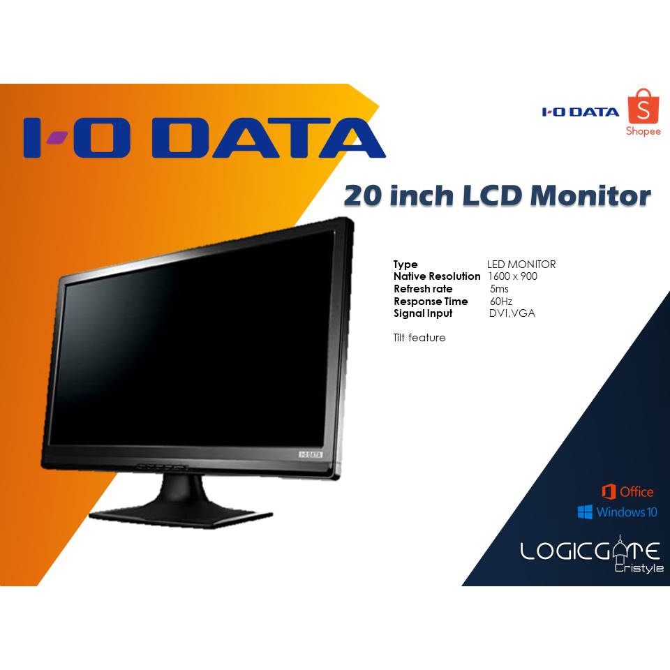 IO Data 20 Inch LED Monitor Class B Hairline No Stand | Shopee Philippines