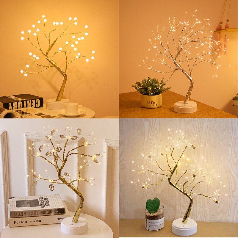 Battiphee Popular Color LED Lights Tree Pearl Lamp Festival Home ...