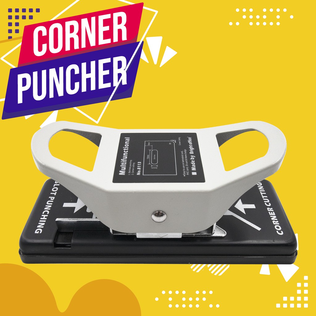 2 in 1 PVC ID Card Puncher [Corner, Oblong] Hole Puncher Corner Round ...