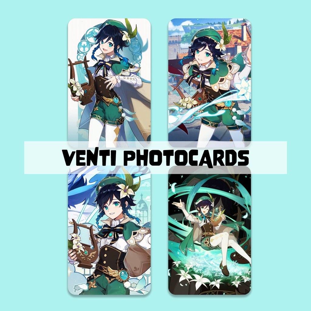 Genshin Impact Photocards - VENTI Textured Photocards Front and Back ...