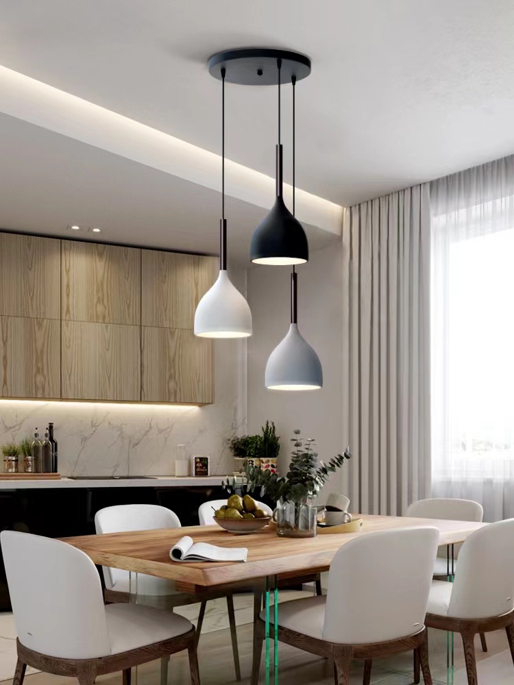 Nordic Restaurant Light LED Chandelier Modern Minimalist Hanging Lamp ...
