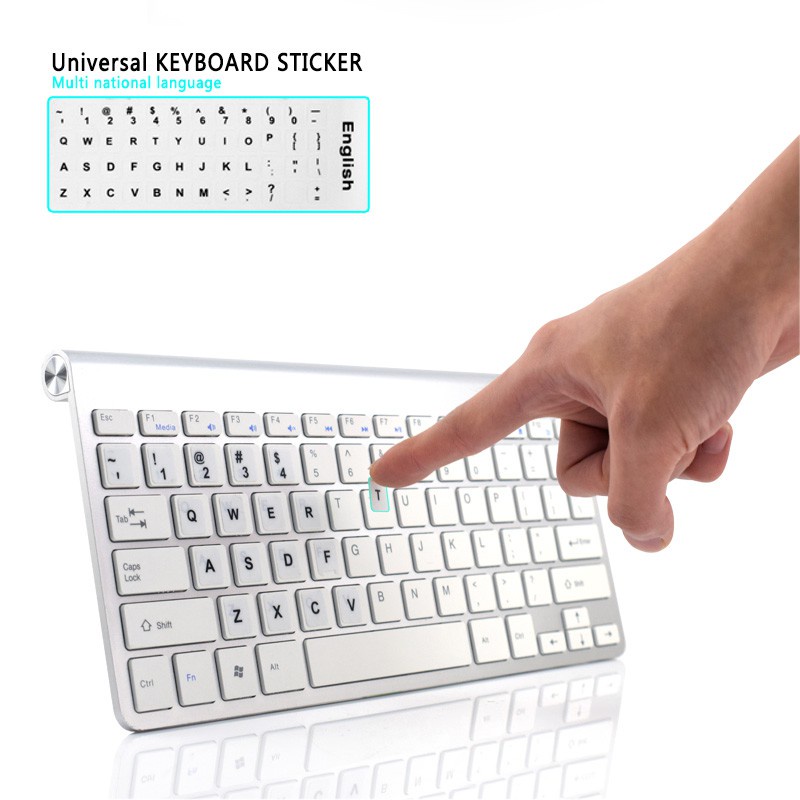 Data Frog Waterproof Laptop Keyboard Stickers Letter English Keyboard ...