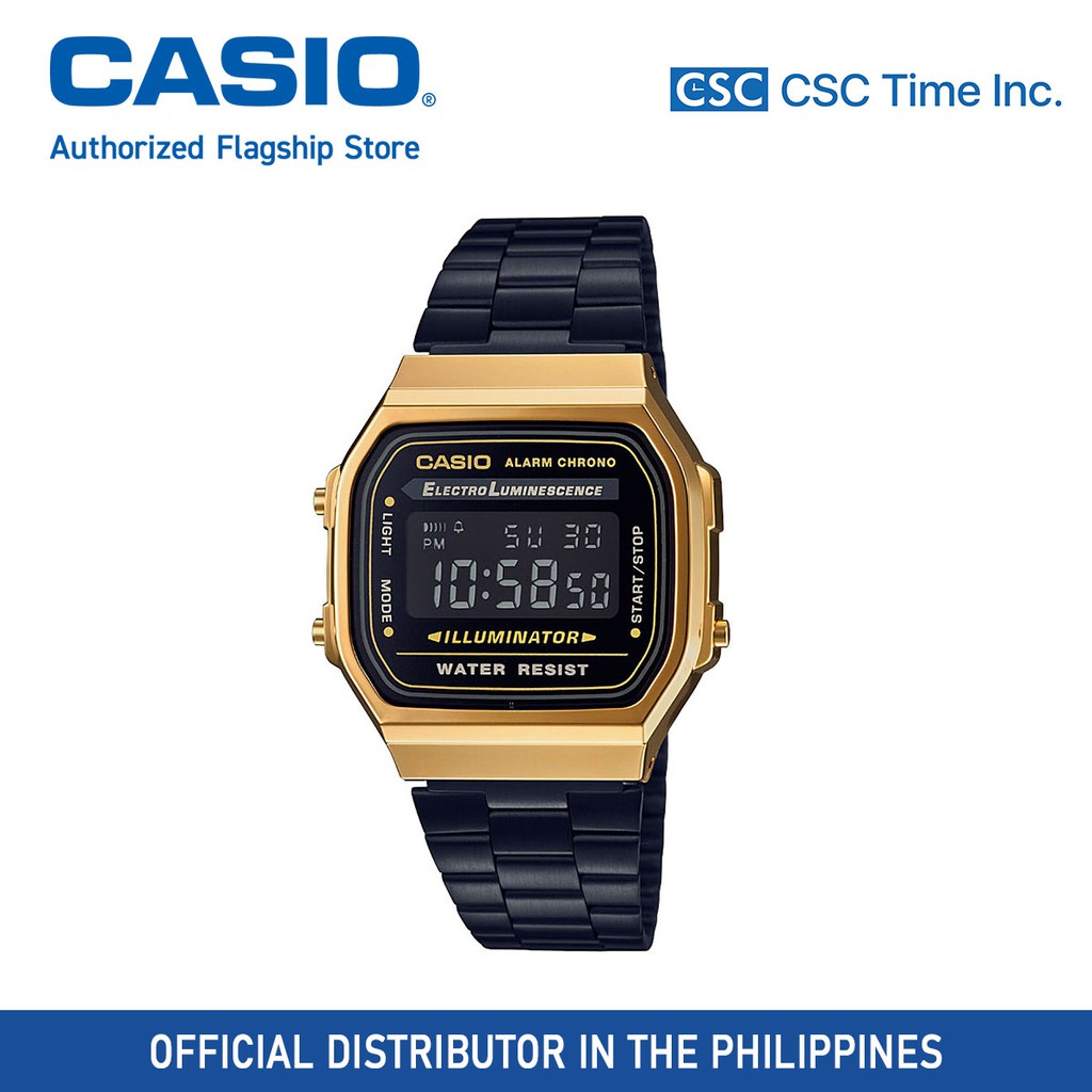 Casio Vintage (A168WEGB-1BDF) Black Resin Strap Watch for Men and Women ...