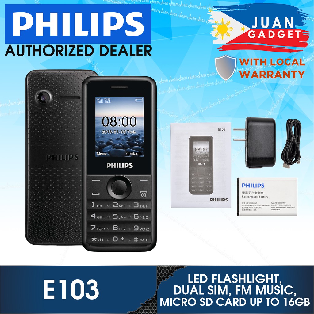 Philips Xenium E103 Basic Mobile Phone Dual Sim | JG Superstore | Shopee Philippines
