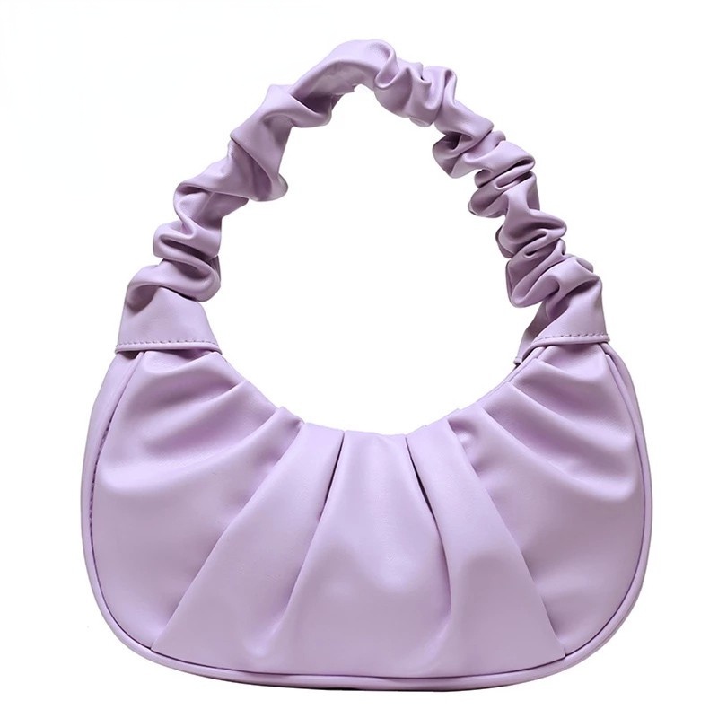 Yogodlns Solid Color Cloud Purse for Women Underarm PU Leather Shoulder ...