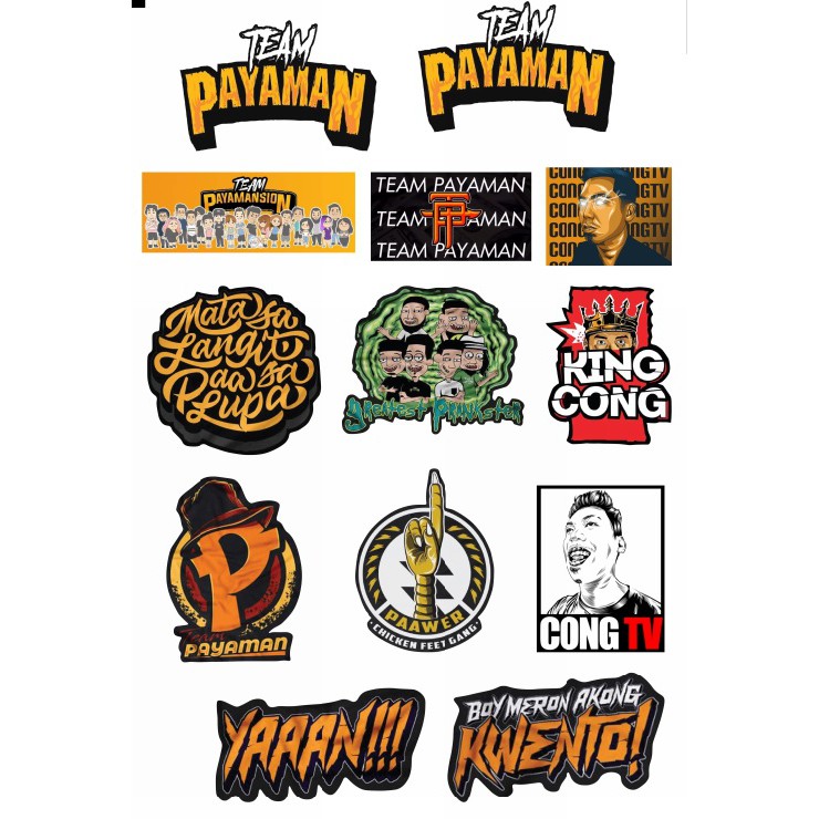 Team Payaman Sticker 26 PIECES Package - Weather Proof - Long Lasting ...