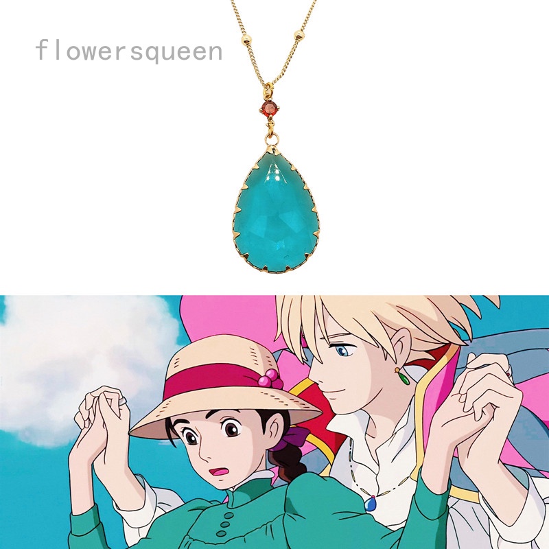 flowersqueen Anime Howl's Moving Castle Necklaces Howl Jenkins Amulet ...