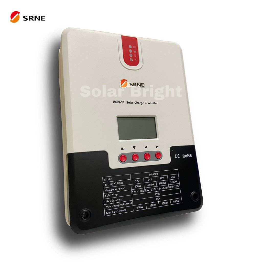SRNE 60A (12/24V/36/48) MPPT Solar Charge Controller | Shopee Philippines