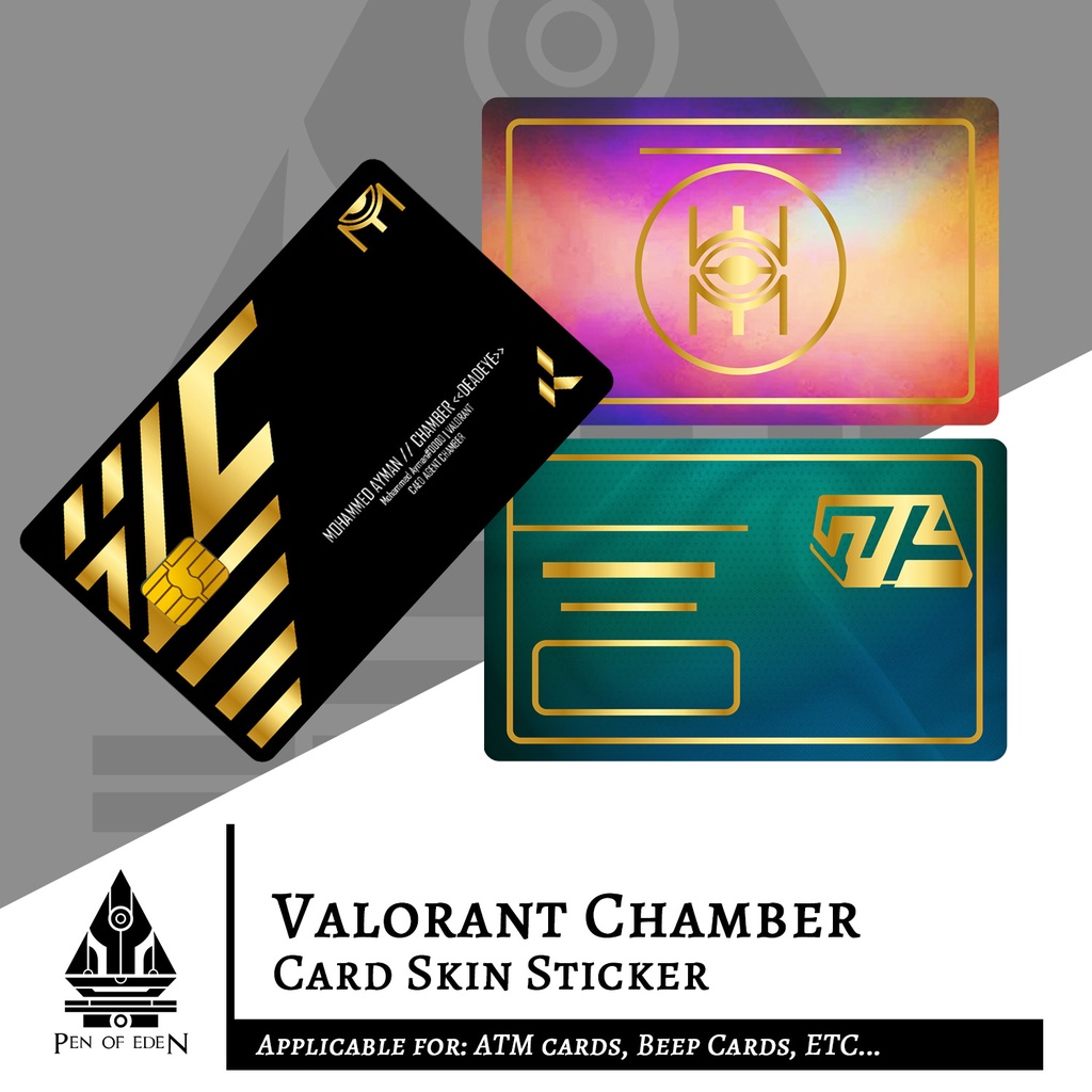 Valorant Chamber Card Skin Sticker for ATM Card & Beep Card | Shopee ...