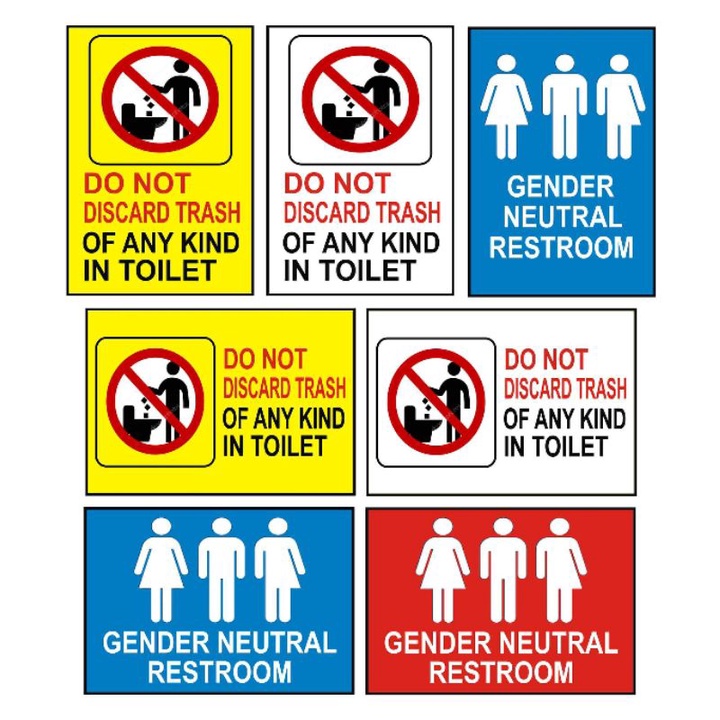 a4 size signage for establishments yellow signage white signage ...